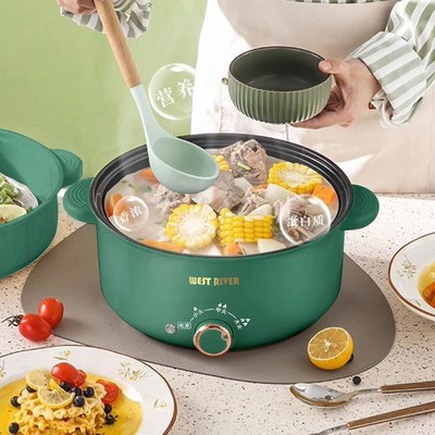 一体料理锅全自动电煮锅粘电炒锅蒸煎炒电火锅电炸锅