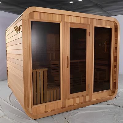 铁杉立方体桑拿全套桑拿配件户外广场桑拿房