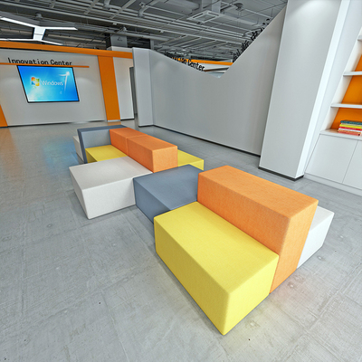 现代售楼处接待休息等候洽谈区创意异形休闲办公室沙发凳