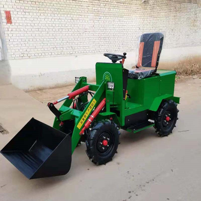 可进地下室室内小铲车 多功能四驱电动小铲车 家用养殖场电动铲车