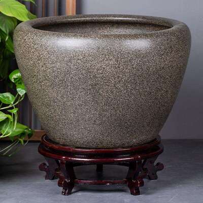 景德镇陶瓷鱼缸养家盆用睡莲水荷CBR花碗莲缸乌龟大缸缸客厅摆件