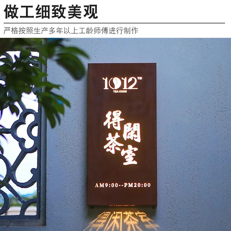 作铁皮灯箱告牌制户外双面镂LED广广灯告TKO箱不锈钢镂发光灯箱