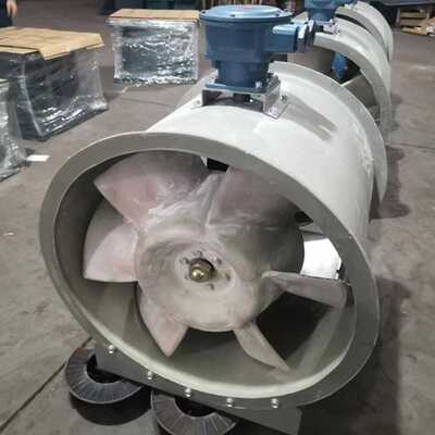 防腐防爆管道式斜流风机GXF-II-7B 4KW 19020m3/h  587pa