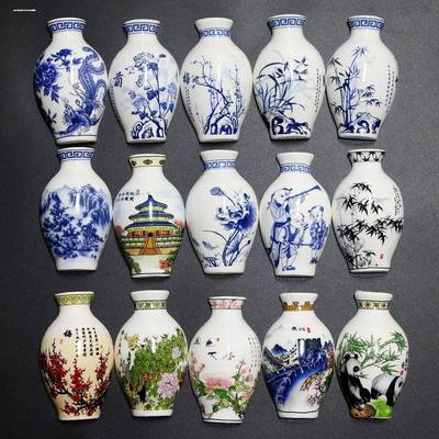 中国风陶瓷瓷冰箱贴纪念品饰品古