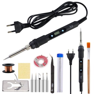 80W Electric Soldering Iron Kit Set Digital Temperature Adju
