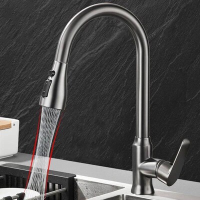 Kitchen Faucet Single Hole Pull-Out Spout Kitchen Sink Mixer