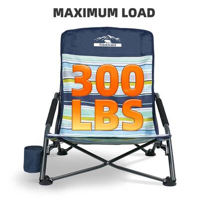 Tisetrail Portable Beach Chair For Adults Low Back Sling Cha