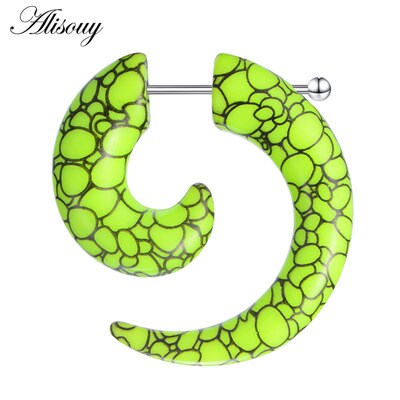 2pcs Hot Acrylic Cheater Fake Spiral Ear Taper Sretcher Expa