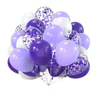 25pcs Confetti Metallic Chorme Balloons Macaroon Latex Ballo
