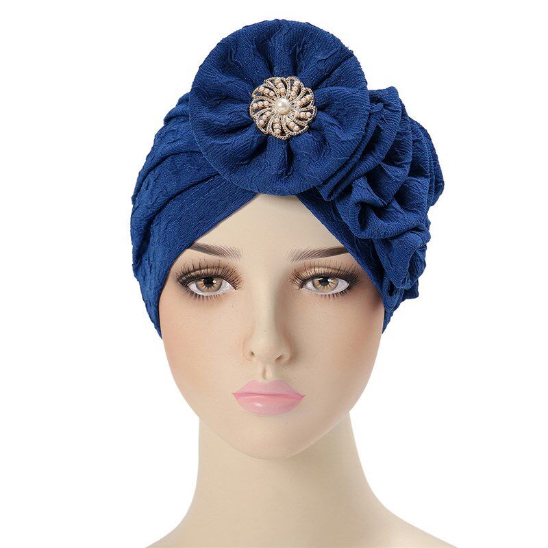 Multicolor Flower Alloy Accessory Wrinkle Long OneSide Appli