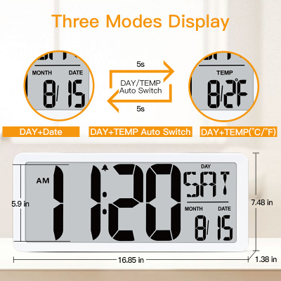 TXL Large Digital Jumbo wall clock modern design home vintag