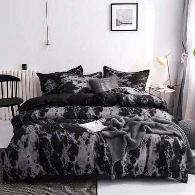 3pcs Duvet ver Set with Pillow Case Double Comforter Bedding