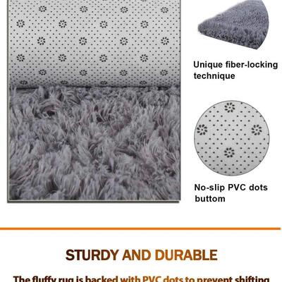 Silver Bubble Kiss Thick Round Rug Carpets for Living Room S