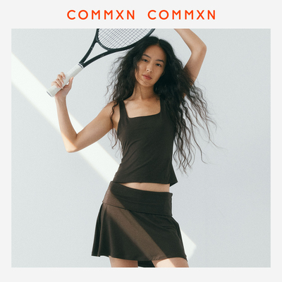 COMMXN·复古方领运动背心简约休闲舒适百搭吊带2026夏季新款女装