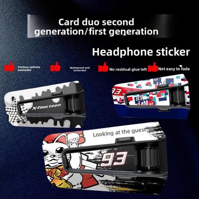 适用于第二代和代Cardo Cardo边缘摩托车头盔蓝牙耳机贴纸装饰保