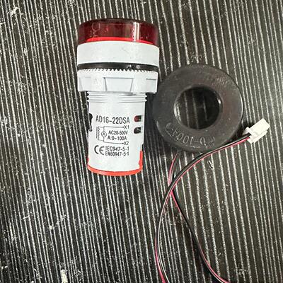 AD16-22DSA 0-100A钻孔22MM讯号灯带电流显示指示数显电流带互感