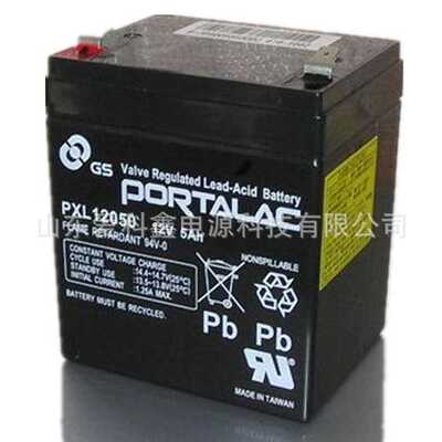 PORTALAC蓄电池PXL12050 铅酸免维护12v5ah 仪器蓄电池