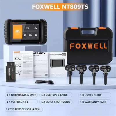 FOXWELL NT809TS OBD2汽车全系统诊断 双向测试 TPMS Relearn编程