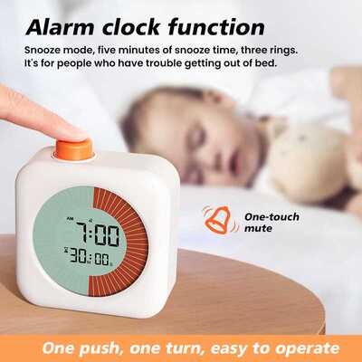 PN 60 Minutes Time Management Timer Visual Timer with Clock