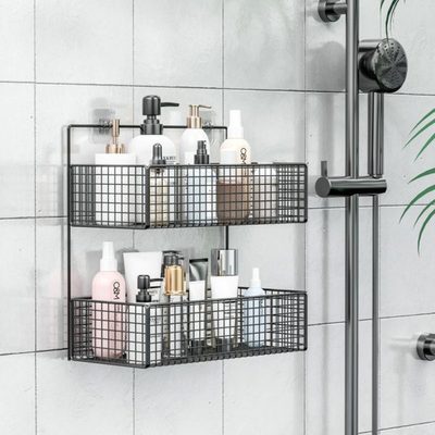 浴室置物架厕所洗手间洗漱台墙上三角收纳洗澡免打孔壁挂式卫生间