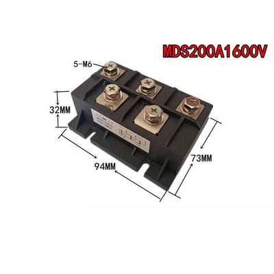 厂家供应 MDS200A三相桥式整流模块 MDS200A1600v整流桥模块