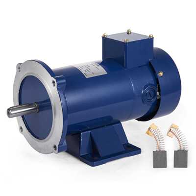 永磁直流电机12V 1HP额定转速1750rpm 56c法兰电机24V 90V  1/2hp