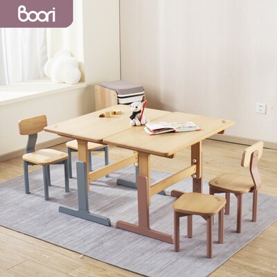 ooi泰迪实木早教学习桌椅儿童课桌男孩女孩家用写字桌升降