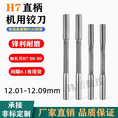 白钢直柄机用铰刀12.01 12.02 12.03 12.04 12.05 12.06 12.0789