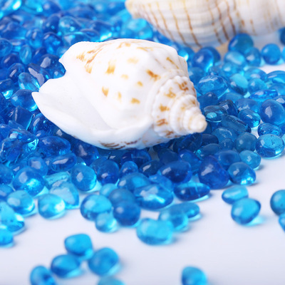 鱼缸装饰造景石头玻璃砂水族箱造景装饰鱼缸底砂彩色石子