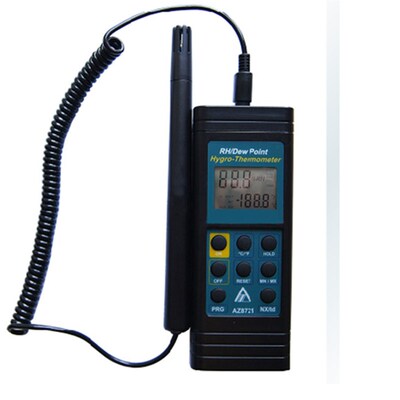 台湾衡欣 AZ8721高精度温湿度计 工业用数显湿度仪带探头带报警器