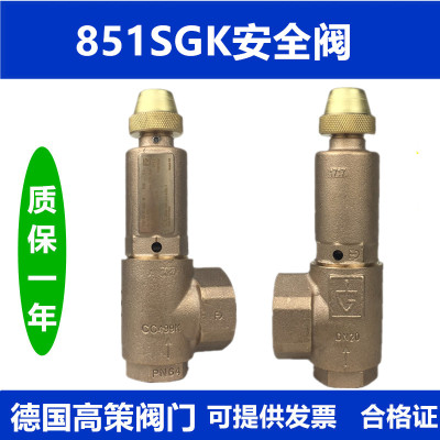 德国高策goetze 851SGK安全阀红黄铜螺纹角式安全阀G1/2 DN15 20