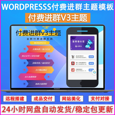 wordpress主题开发付费进群系统