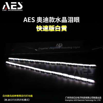 AESGS  汽车大灯LED水晶 泪眼日行灯软灯条 车灯升级流光跑马扫描