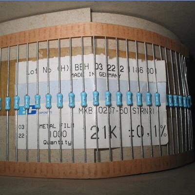 10个9元 VISHAY 121K 代120K  0.1% MXB 0207-50 RN55C精密电阻