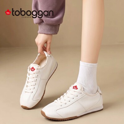 TOBOGGAN女款白色百搭德训鞋