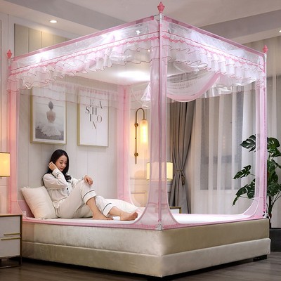 家用蚊帐回底防摔儿童防宝宝掉床1.5x1.9米150X190拉链全封闭夏天