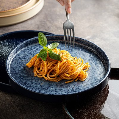 高级感西餐盘牛排意面盘日式创意摆盘早餐平盘菜盘家用点心盘鱼盘