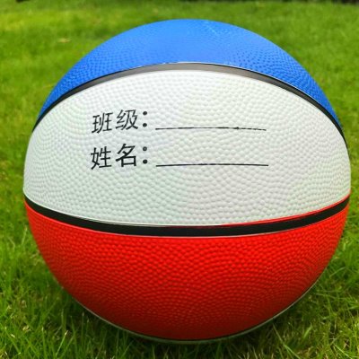 5号儿童篮球 小学生幼儿园专用红白蓝班级姓名球防丢失训练球宝宝