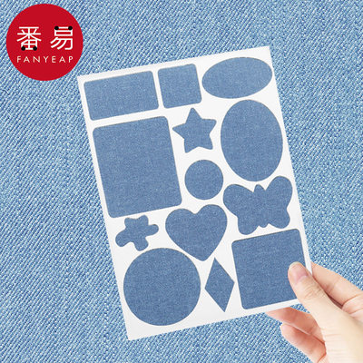 补丁贴A1pn008-牛仔裤破洞修补贴补丁贴女男免缝自粘布贴图案款