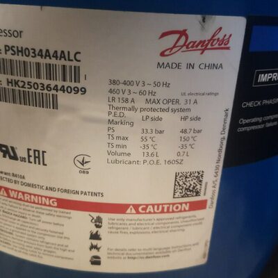 PSH034A4ALC PSH030A4ALC PSH039A4CLC丹佛斯空调制冷压缩机R410A