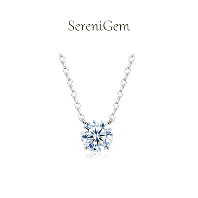 SereniGem谧彩境 5A特选合成立方氧化皓单颗S925项链-一滴泪