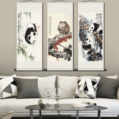 动物挂画卷轴画十二生肖图丝绸画客厅装饰画国画马到成功绢画宣纸