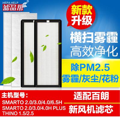 适配百朗新风系统滤网HEPA高效SMARTO主机过滤芯初中高效复合滤网