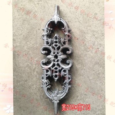 欧式铁艺配件 铸铁楼梯护栏立柱 安装工程生铁梯花件热卖 715X215