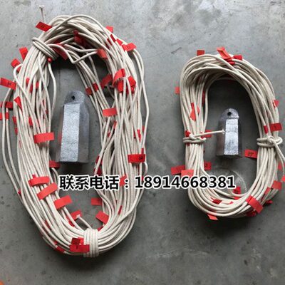 生产船用测深锤铅锤手锤5kg吊锤测深绳测深杆测深锤测量绳刻度绳