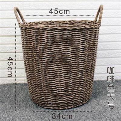 新款塑料衣篮工编织手框衣洗衣脏篮家用藤编IZE大蓝篓物玩具收纳