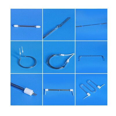 碳纤维铁片头加热管镀白铁片头碳纤维加热管电热管发热器220V235V