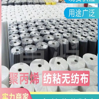 15-200克黑白色无纺布内衬防尘包装布无纺布整卷防寒育秧无纺布