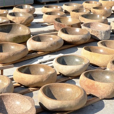 鹅卵石台上盆家用卫生间水池阳台室户外花园庭院艺术石头洗手脸盆