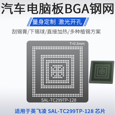 汽车电脑板BGA芯片SAL-TC299TP-128植锡网TC290/TC297/TC298钢网
